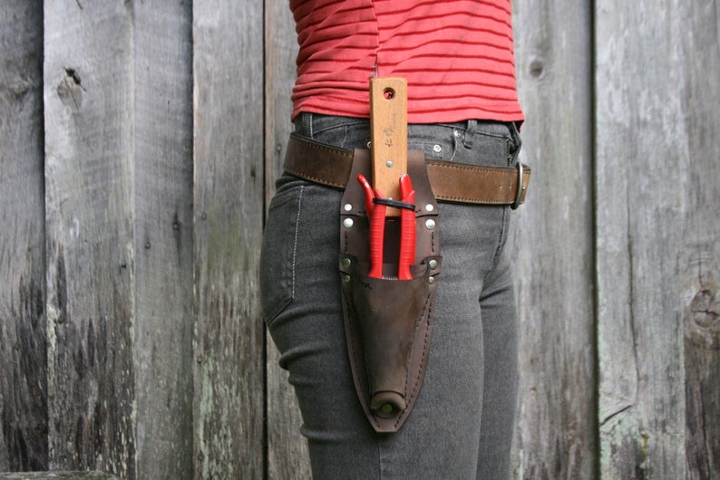Leather Garden Tool Holster - Victoria BC Canada - Gardener's Kit