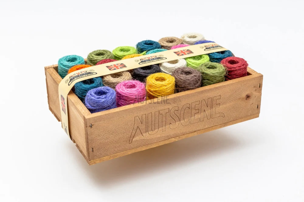 Nutscene Wooden Crate of Mini Spools – Gardener's Kit